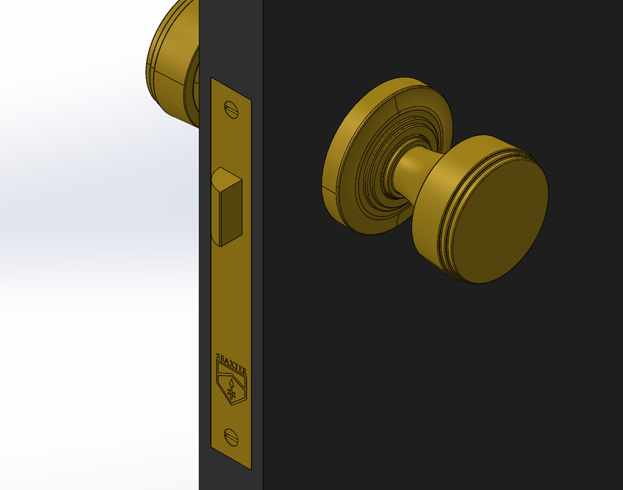 Art Deco Door Knob Set – Baxter Online